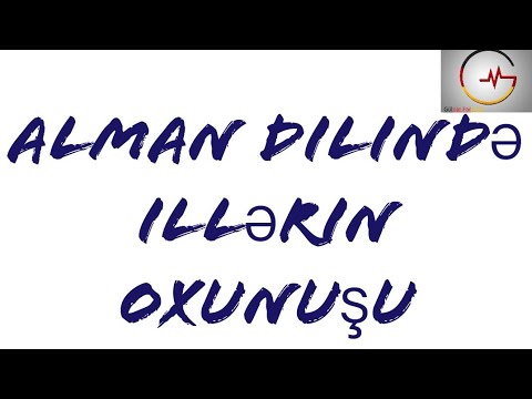 Alman dilində illərin oxunuşu