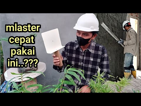 cara cepat plaster dinding tembok dengan cetok buatan dari paralon ...
