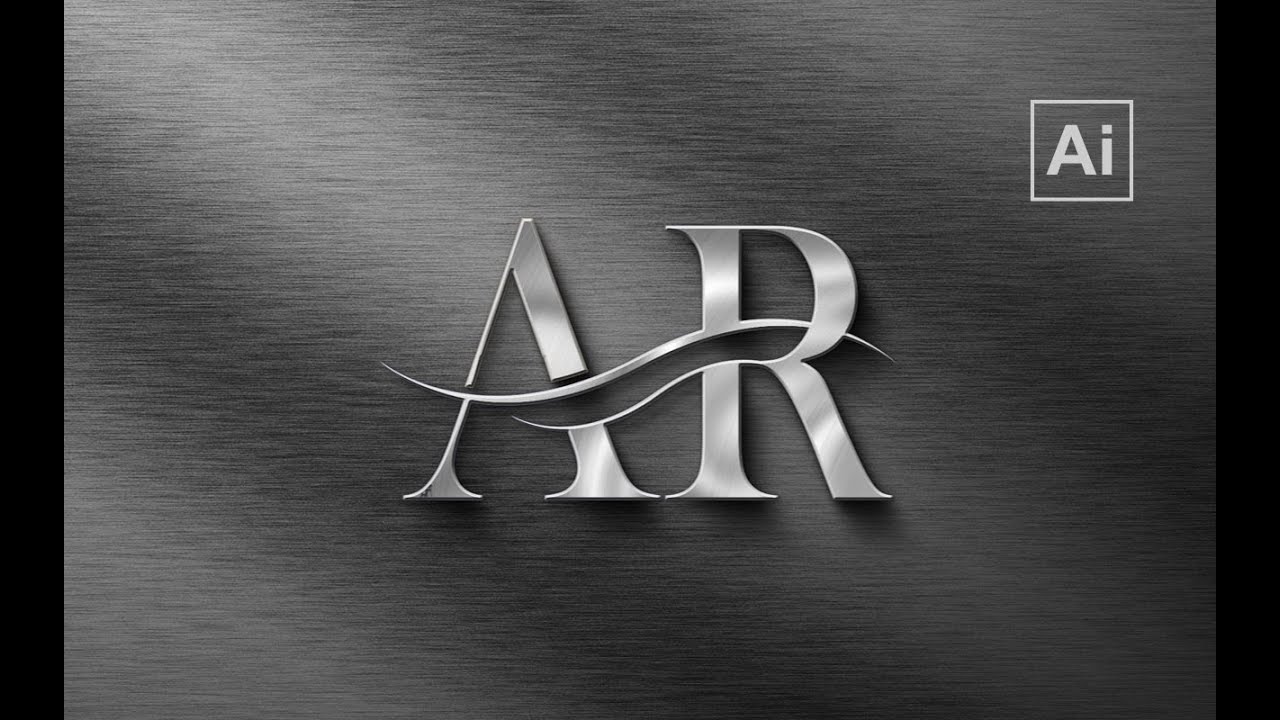Logo Design Typography text A+R Logo Design in Illustrator || Adobe ...