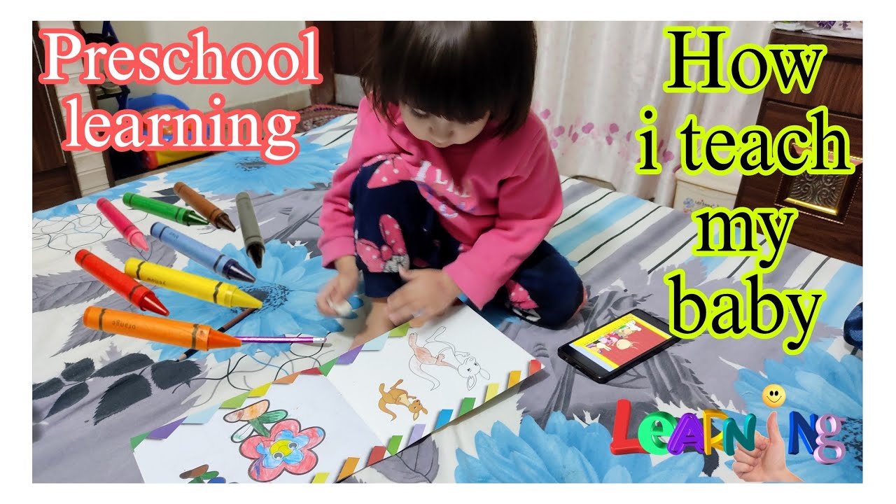 How i teach my 3Year baby at home 🏠 Kengro drawing and coloring ...