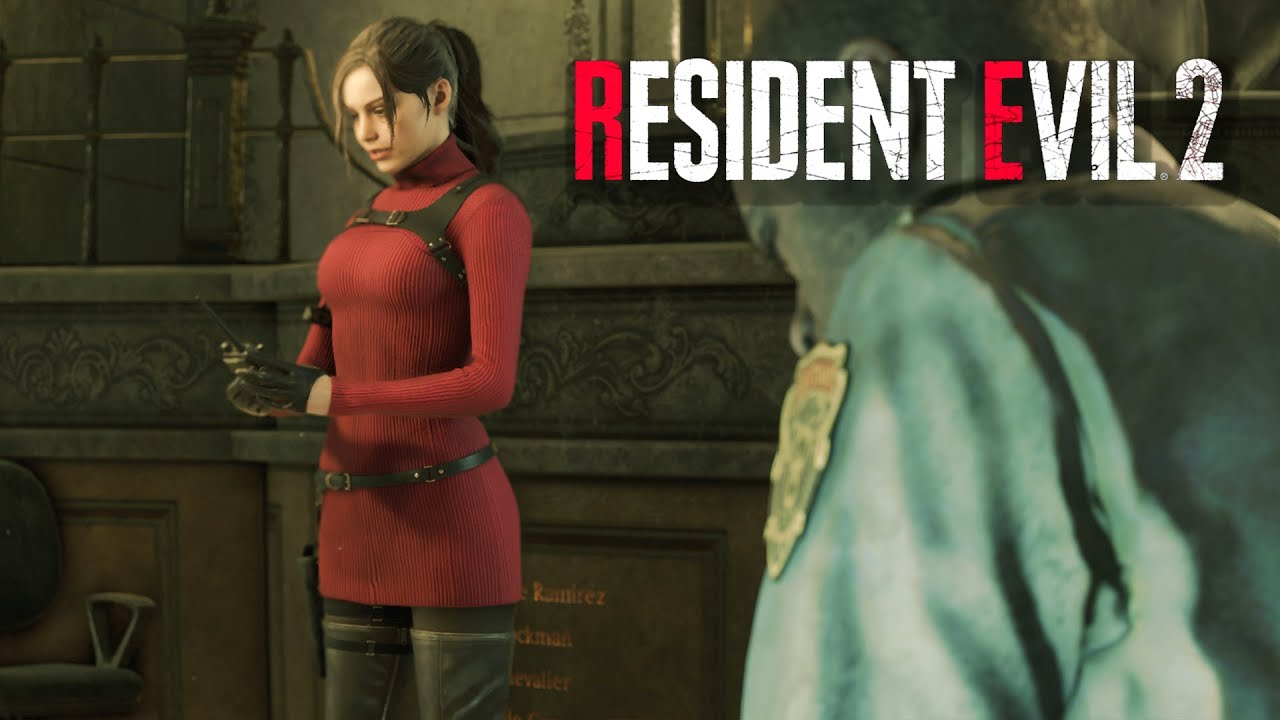 Resident Evil 2 Claire in RE4R Ada's Outfit Mod - YouTube
