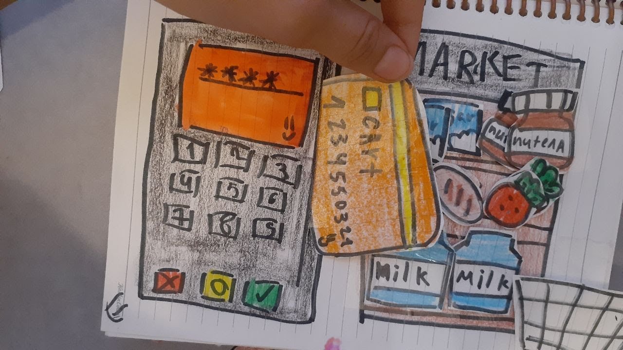 [💸paperdiy💸] paper play/drawing/market/ paper mart/ paper toy/asmr ...