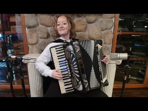 8043 - Black Decorated Guerrini Polka King Piano Accordion LMMM 41 120 $2999