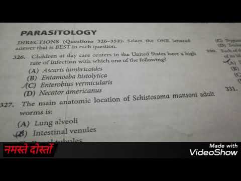 Mcq on parasitology (Medical Microbiology) - YouTube