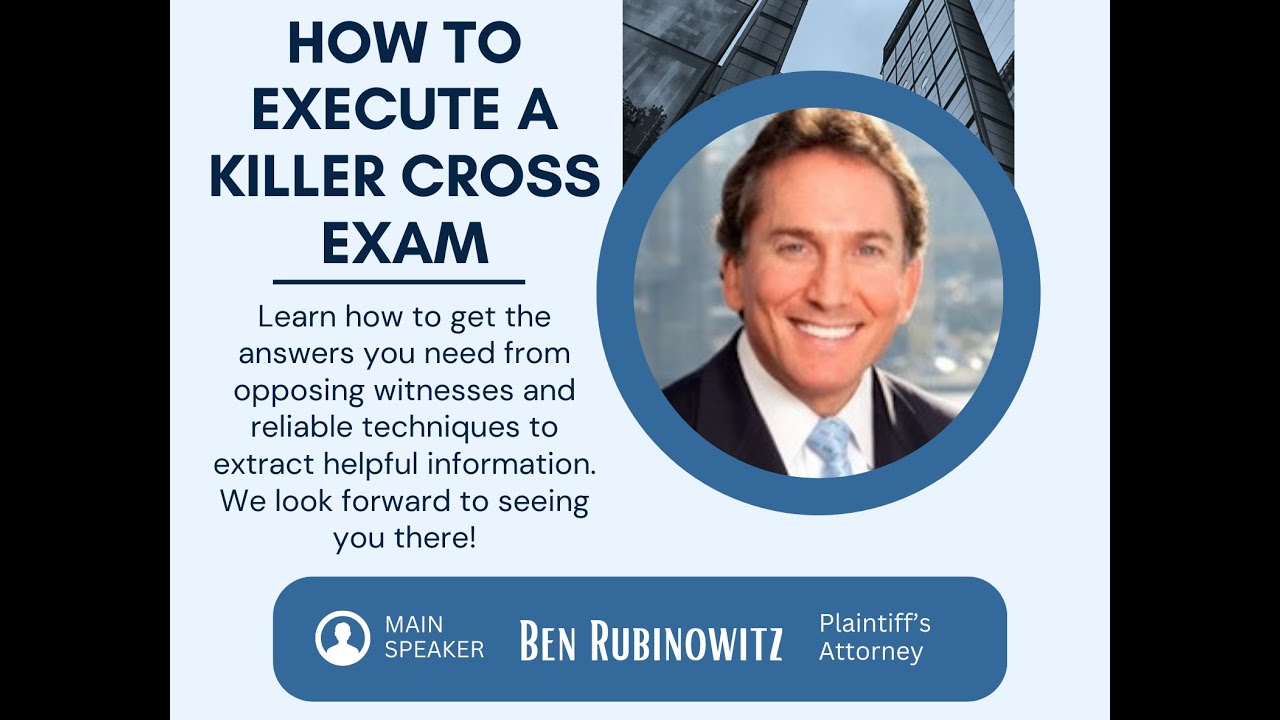 How to Execute a Killer Cross Exam (Fall 2023) - YouTube