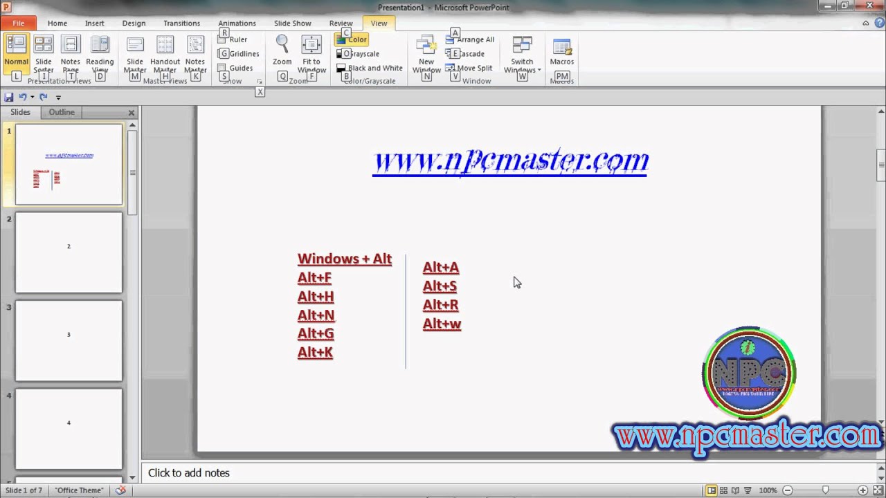 8 Shortcut Keys in Microsoft PowerPoint 2010 Sinhala HD - YouTube