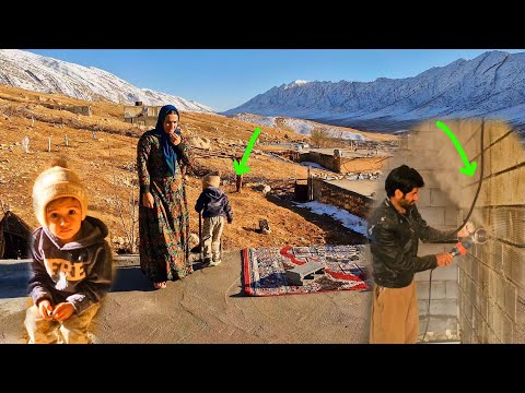 Keyvan and Zahra's collaboration, cutting the walls and starting the room's electrical plumbing