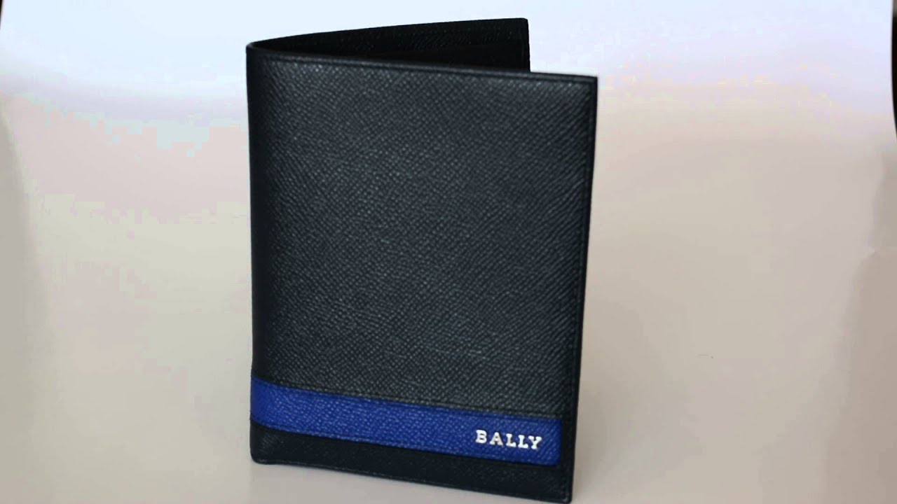 Bally Mens Wallet Latert Blue - YouTube