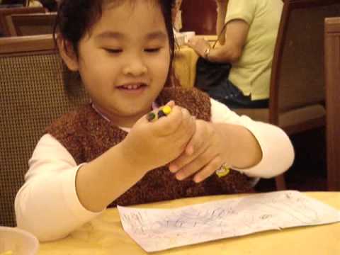 Amme Drawing Pictures with 4 Colour Crayons - YouTube