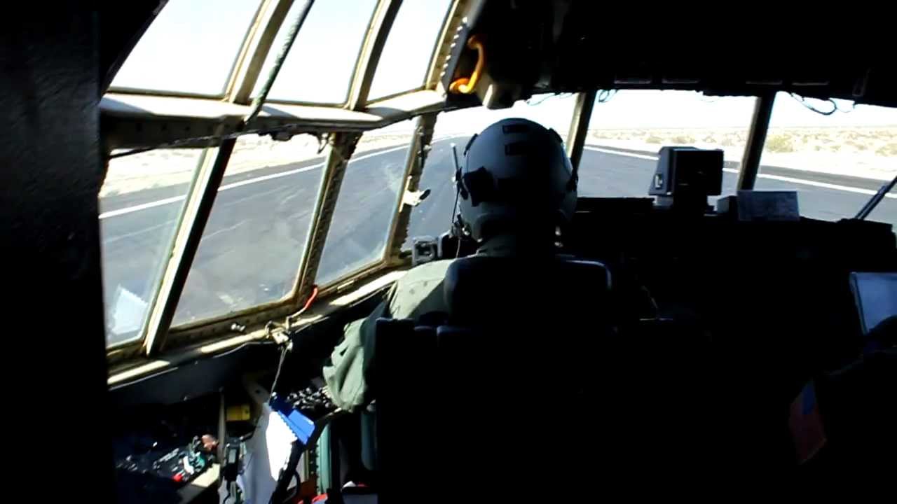 C-130 Landing at Laguna Army Airfield (KLGF) in 720 HD - YouTube