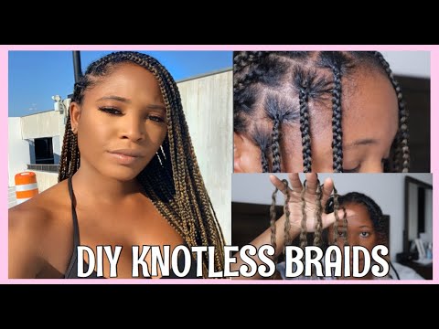 DIY Knotless Box Braids Tutorial | SUNKISSEDCURLS - YouTube