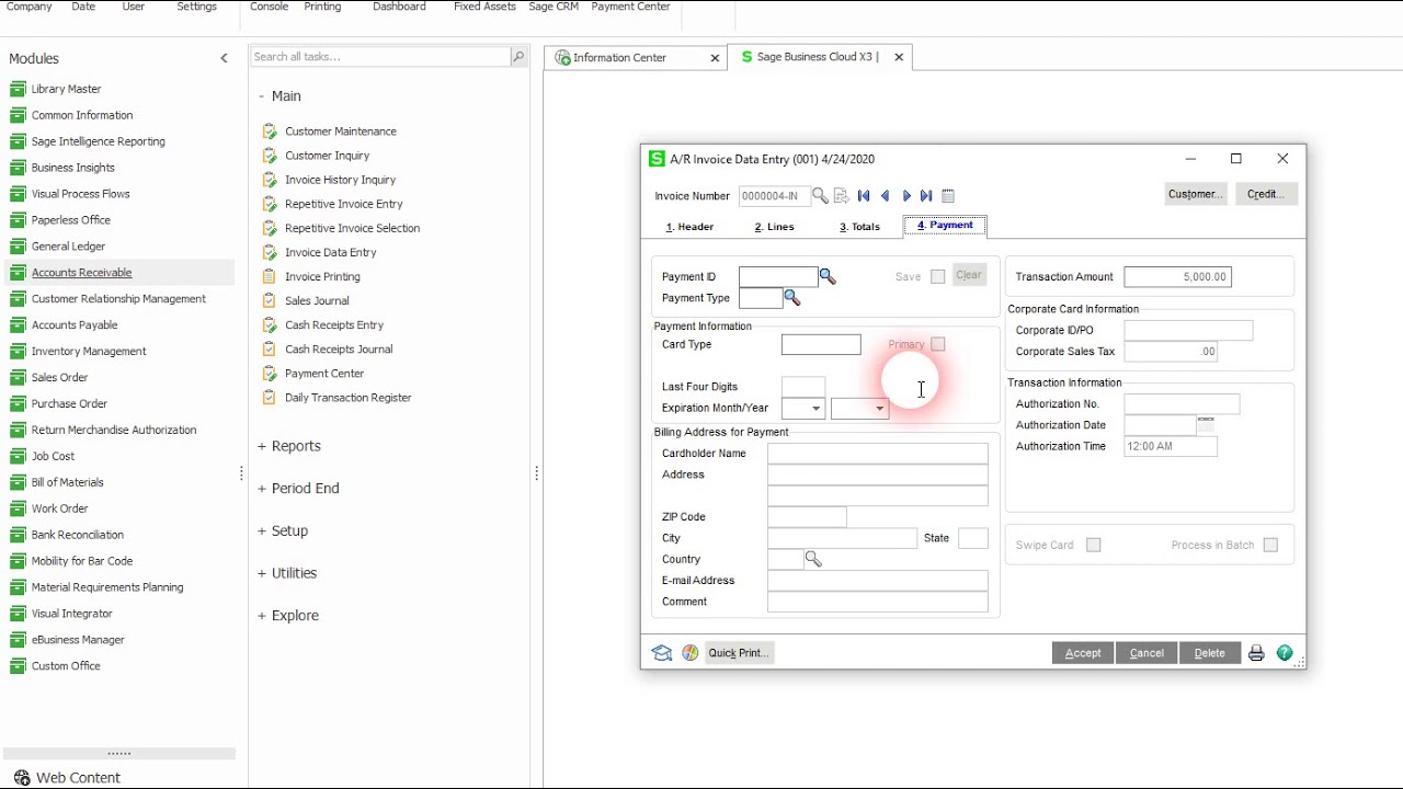 Sage 100 with Invoice print - YouTube
