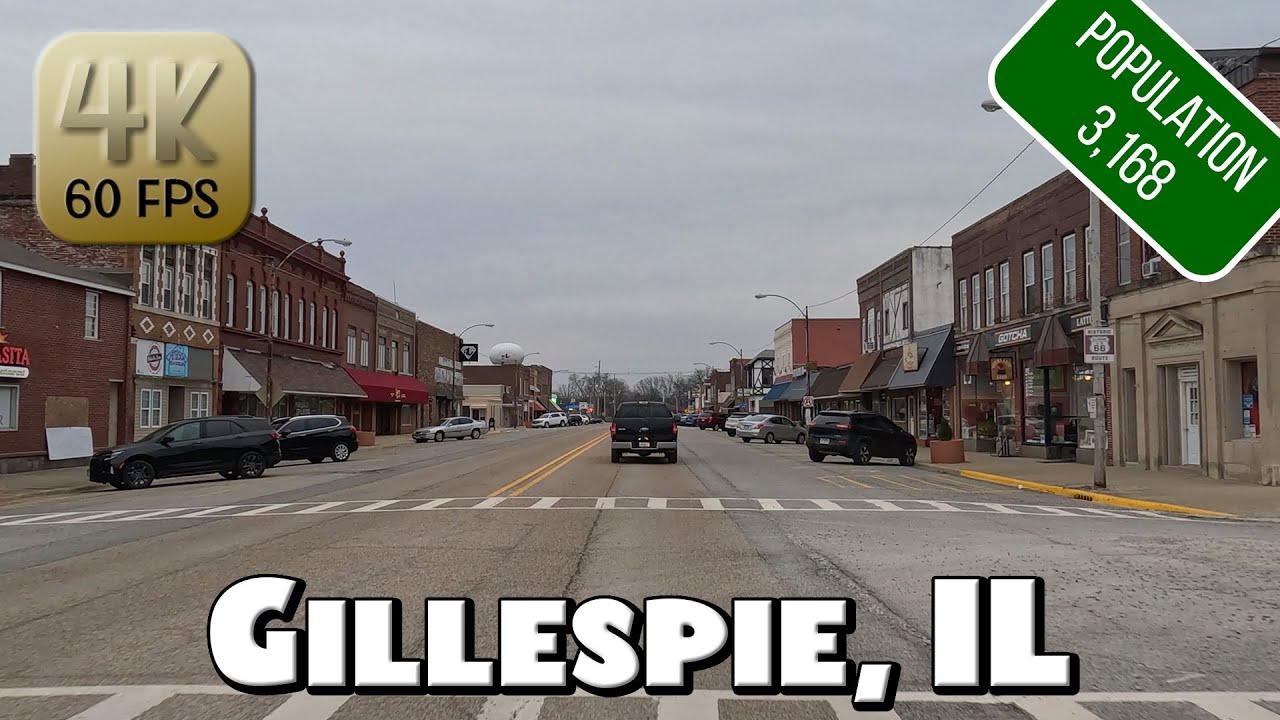 Driving Around Small Town Gillespie, IL in 4k Video - YouTube