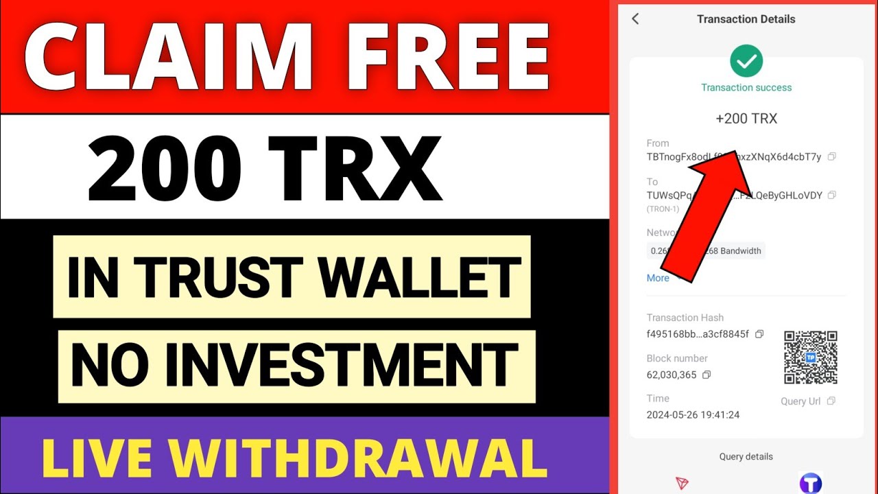 Free TRX Airdrop - Claim Free 200 TRX TRON In Trust Wallet - Free TRX ...