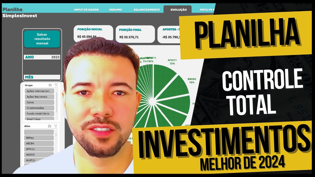 Melhor Planilha para Controle total de investimentos em 2024 - YouTube