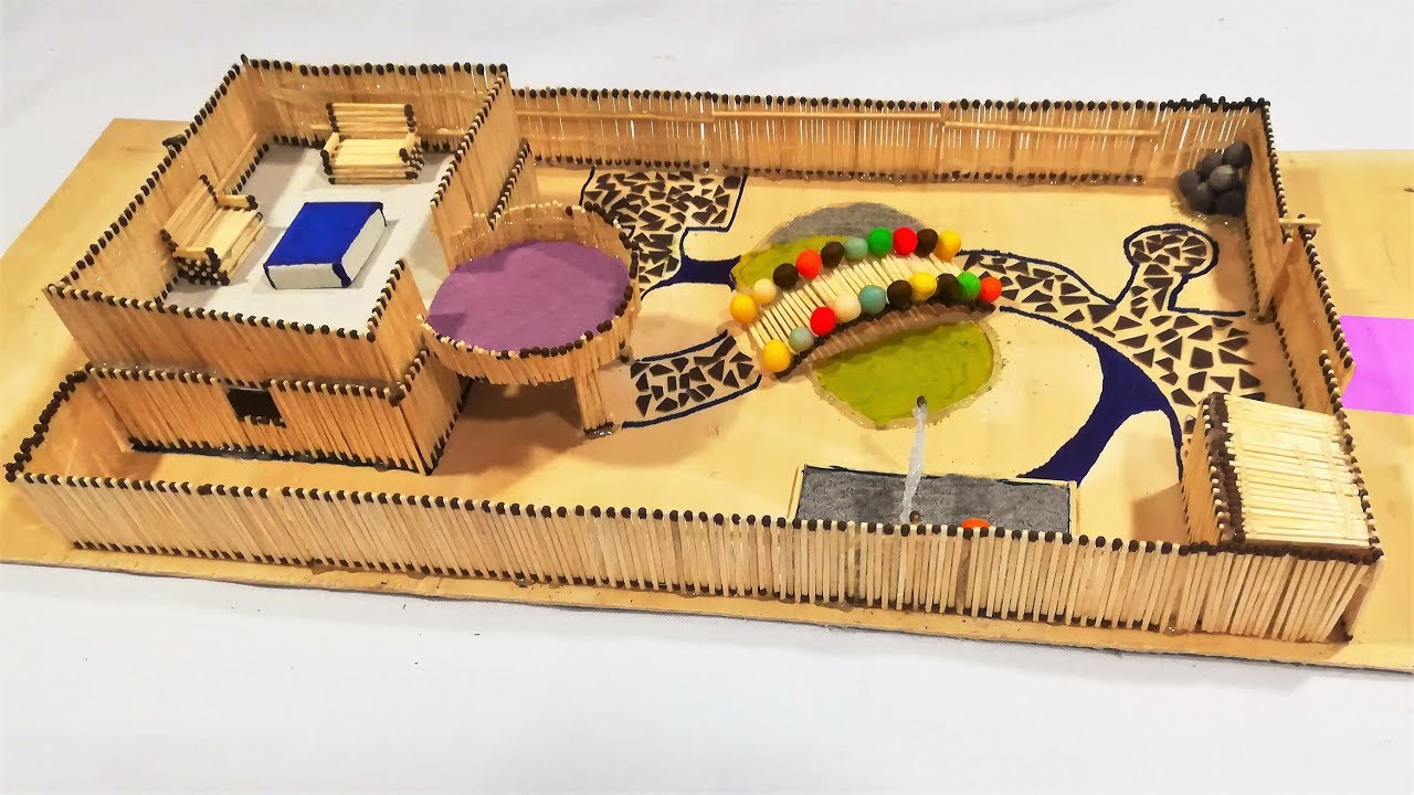 Matches House | How to make House from Macthbox and Matchsticks - YouTube