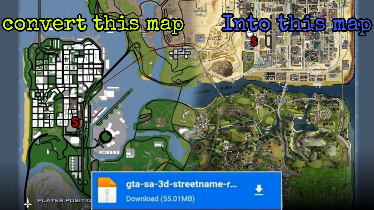 New Satellite Map Mod For Gta Sa Android | 3D Map | Gta Sa 3D Street ...
