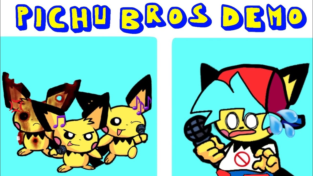 FNF Vs Pichu Bros Demo Mod Full week (Test) - YouTube