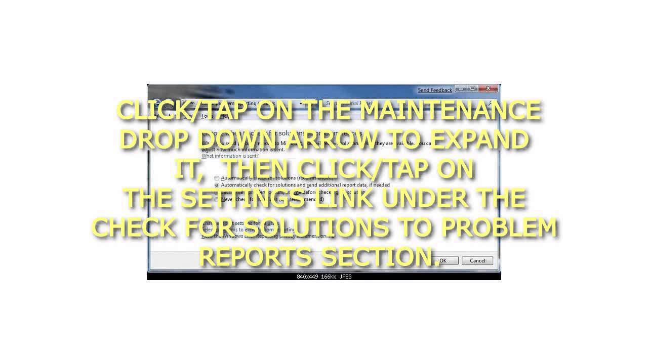How to Change Problem Reporting Settings in Windows 7 and Windows 8 ...