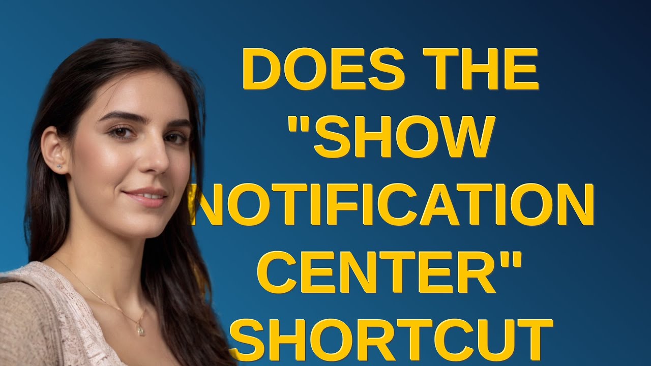 Apple: Does the "Show Notification Center" shortcut works for you ...