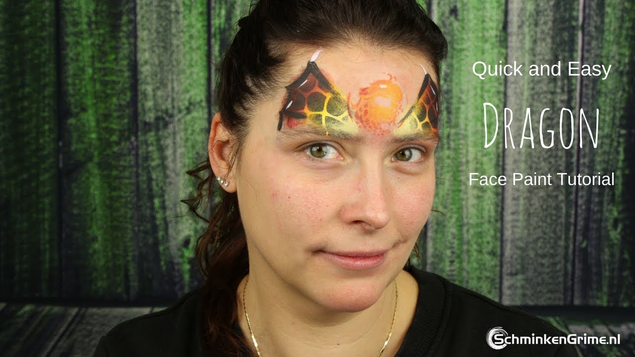 Dragon Face Paint | Quick Face Paint Tutorial | 2 Minute Face Paint ...