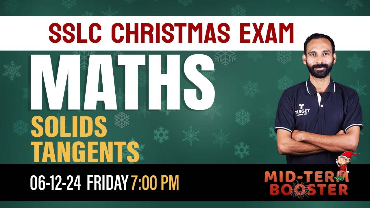 SSLC Maths Chapter 7,8 | Tangents / Solids / Targetsslc - YouTube