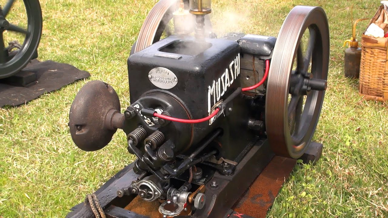 Old Engines in Japan 1950s MUSASHI 2hp - YouTube