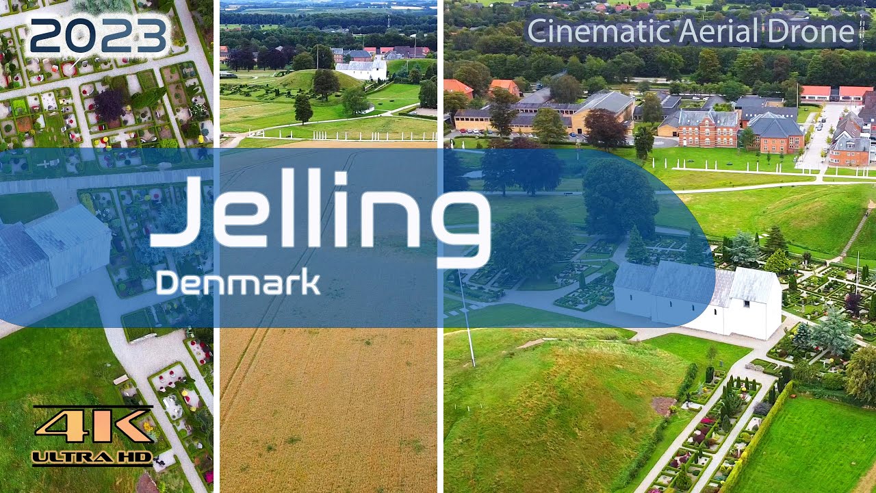 Jelling From Above - Viking Mounds - Kings - Gorm - Harald Bluetooth ...
