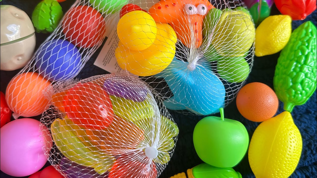 Unboxing and cutting fruits and vegetables satisfying asmr video ...