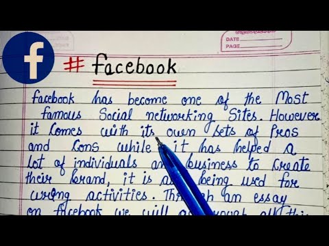 Facebook Essay writing || Short paragraph essay on Facebook || Facebook ...