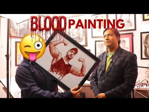 Blood Artworks | Blood Painting | Creative Blood Portraits - YouTube