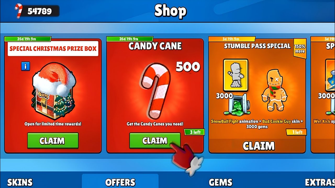 How To Get FREE Candy Cane Tokens | Stumble Guys - YouTube