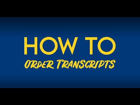 How to Order Transcripts - YouTube