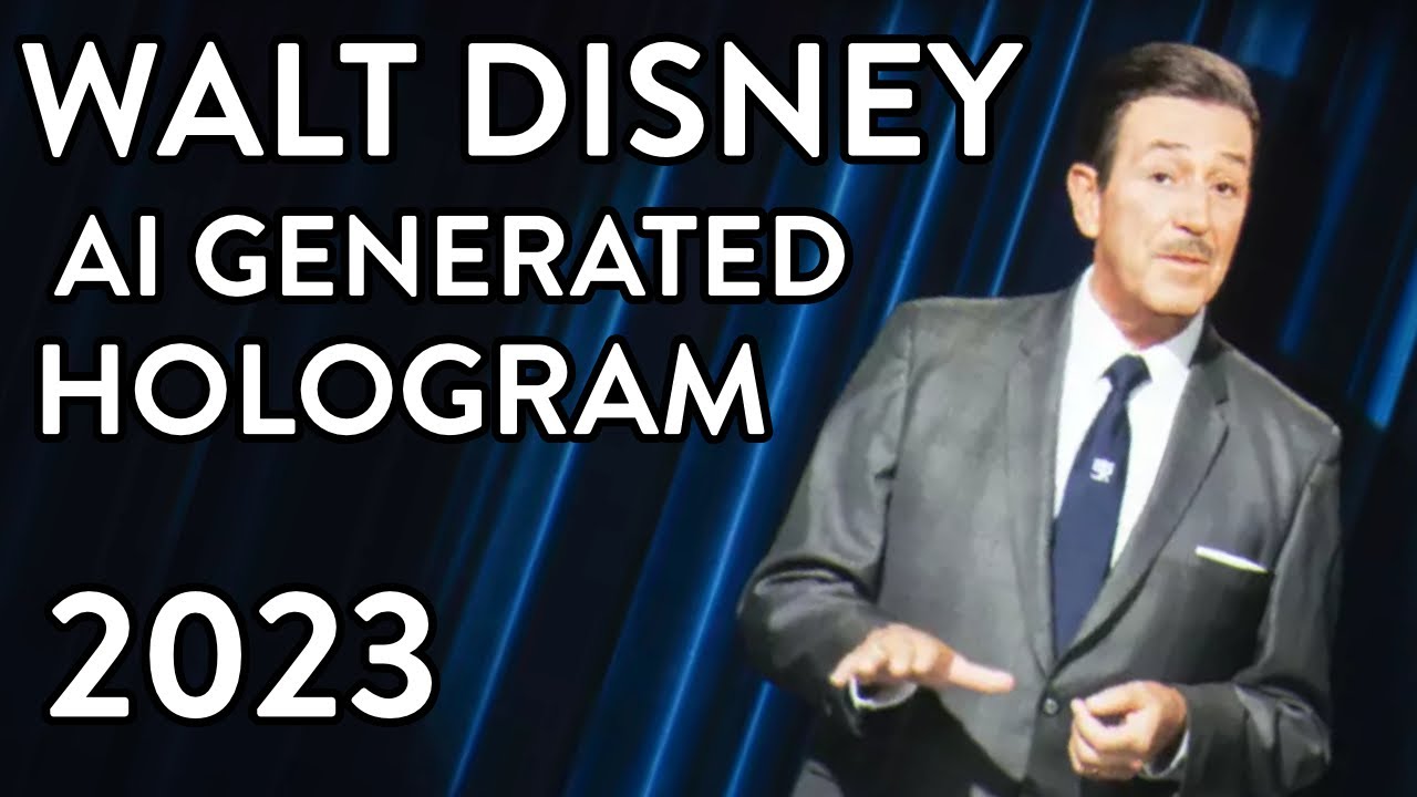 [4K] Walt Disney Hologram - AI Generated - Disney100 Exhibition - YouTube