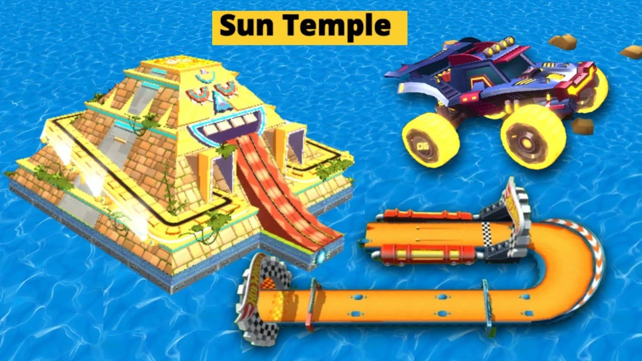 RACECRAFT BUILD AND RACE : JUNKO CAR HOT RACE IN SUN TEMPLE TRACK PIECE | UNLIMITED WHEELS MOBIL ...