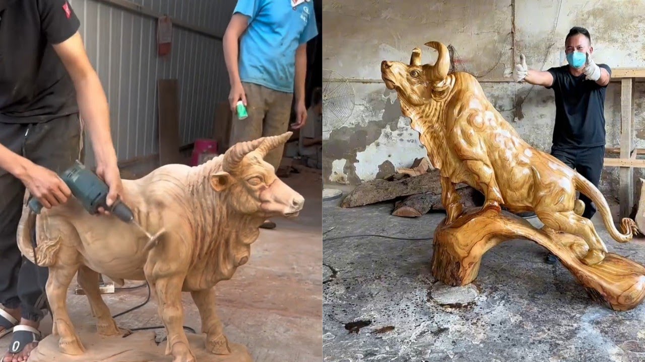 Wood Carving - Transforming a simple block of wood into a stunning work ...