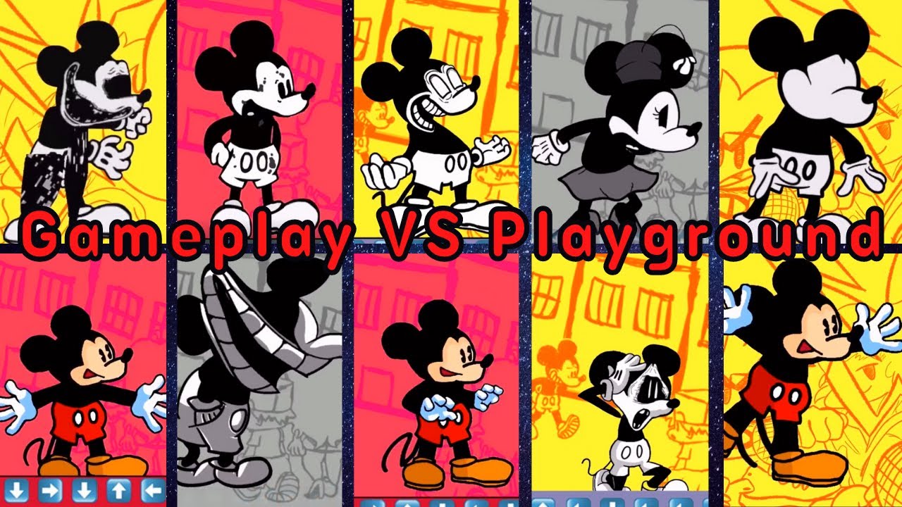 My FNF Character Test V1 Gameplay VS Playground Mickey Mouse - YouTube
