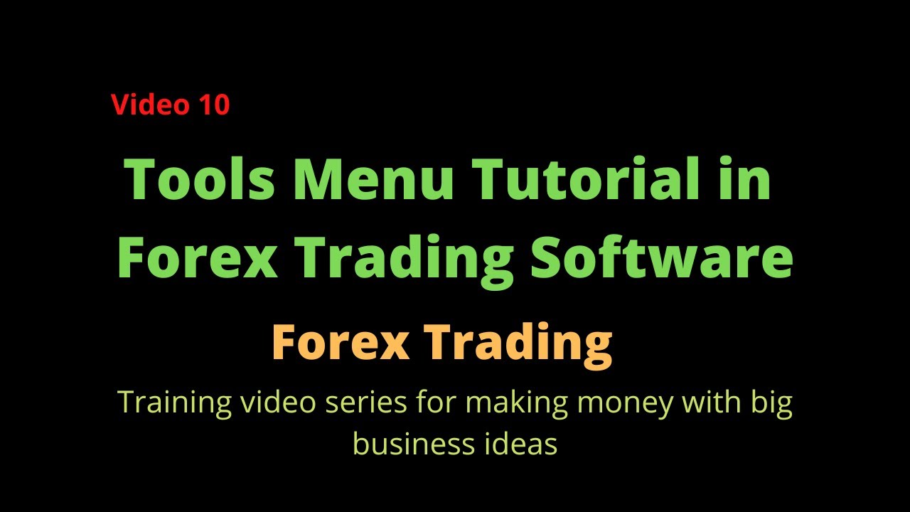 10 Tools Menu Tutorial in Forex Trading Software | Forex Trading - YouTube