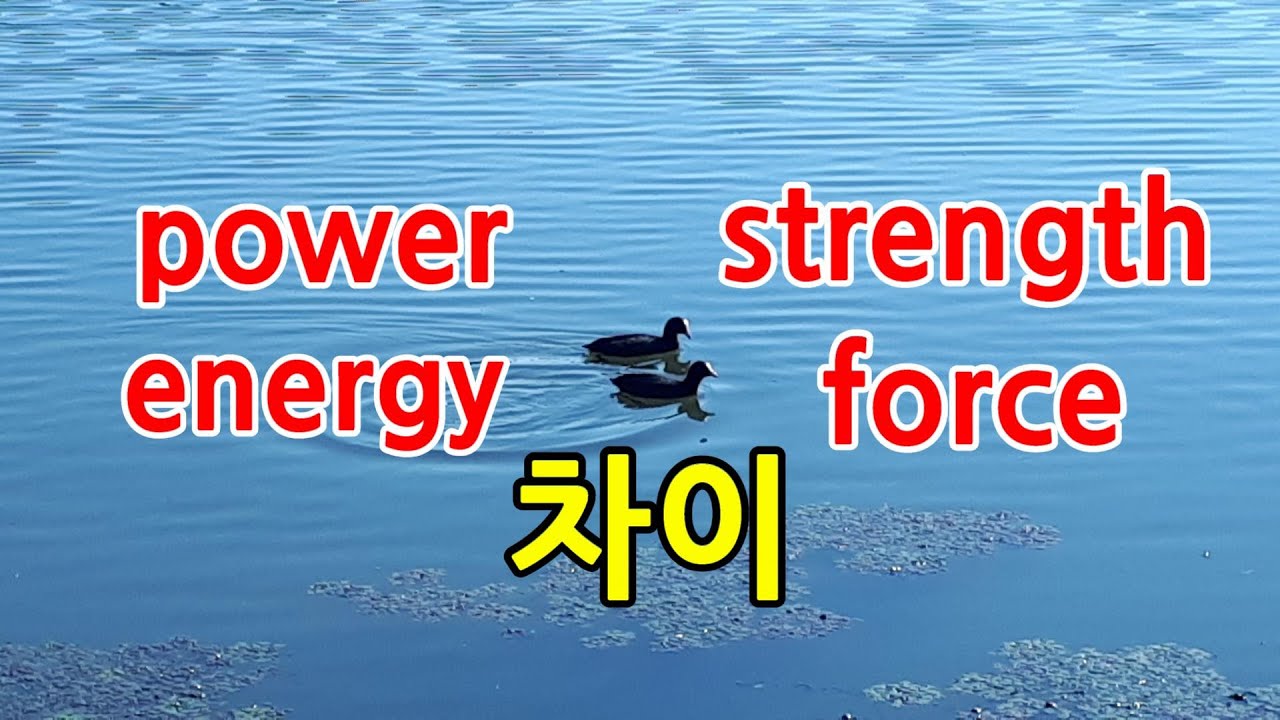 power, strength, energy, force의 차이 - YouTube