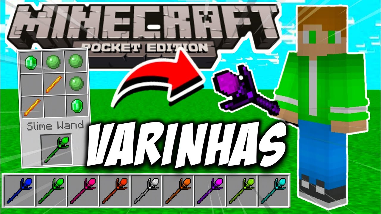 NOVAS VARINHAS MÁGICAS PARA MINECRAFT PE!V(Minecraft pocket edition ...