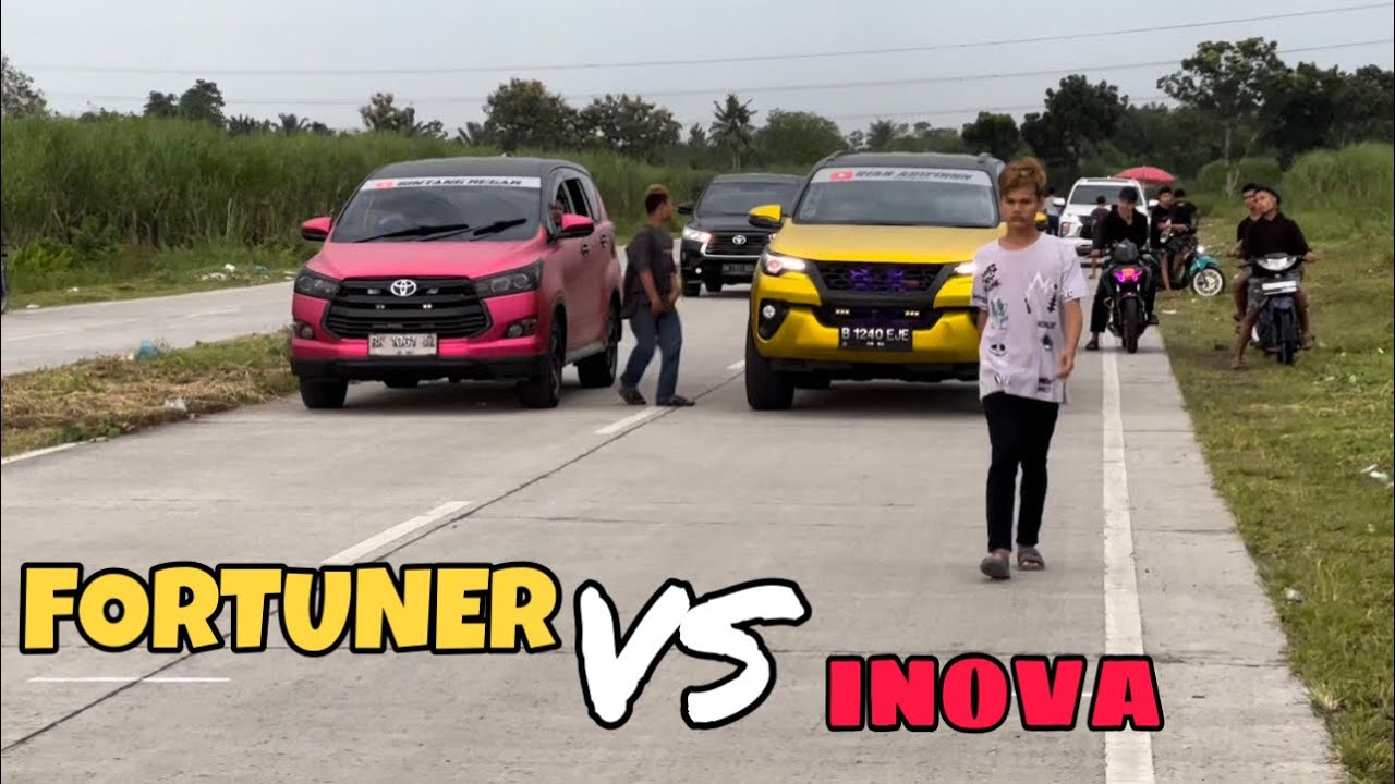 FORTUNER KUNING VS INOVA PINK - YouTube