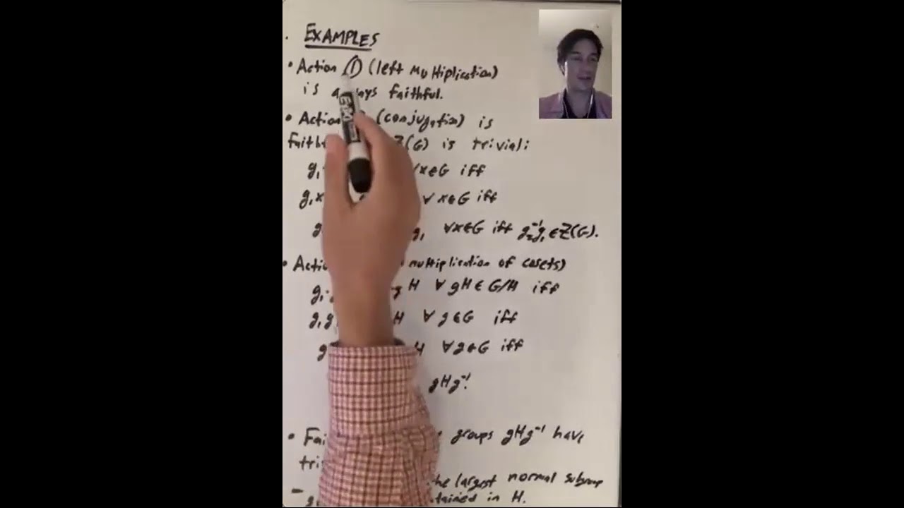 Three Major Examples of Group Actions (Algebra 1: Lecture 9 Video 4 ...