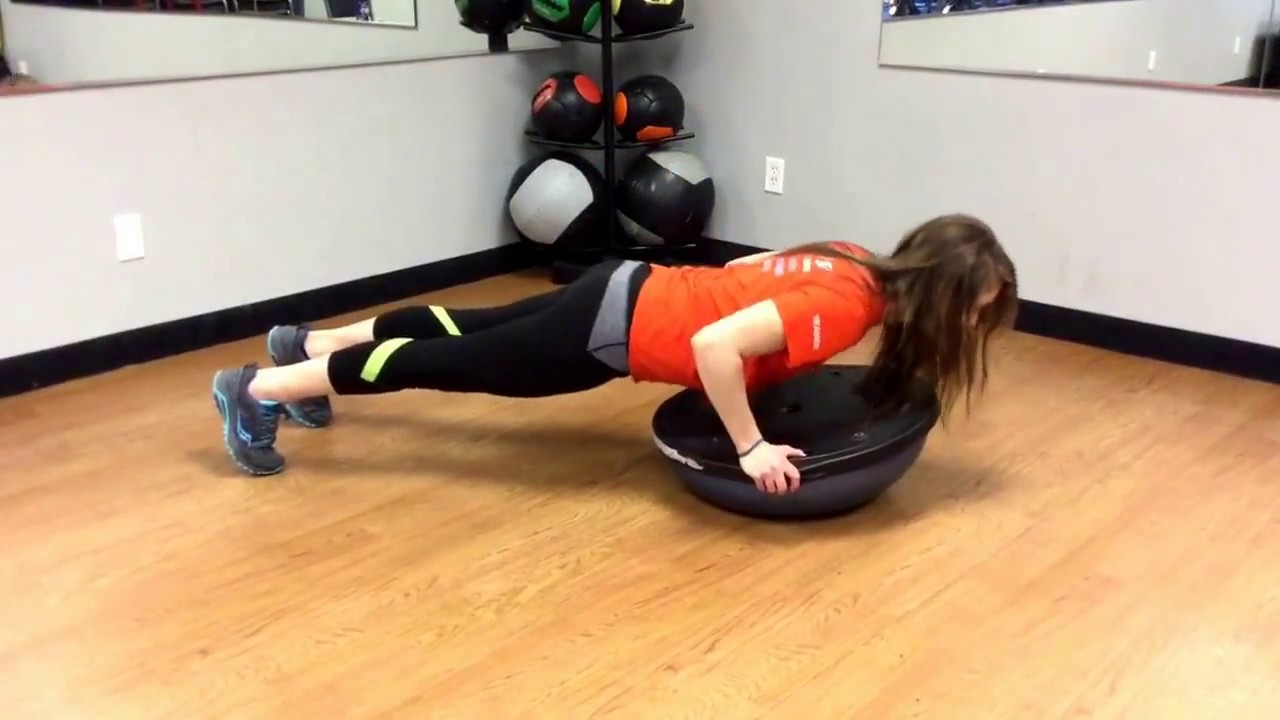 Bosu Ball Push Up - YouTube