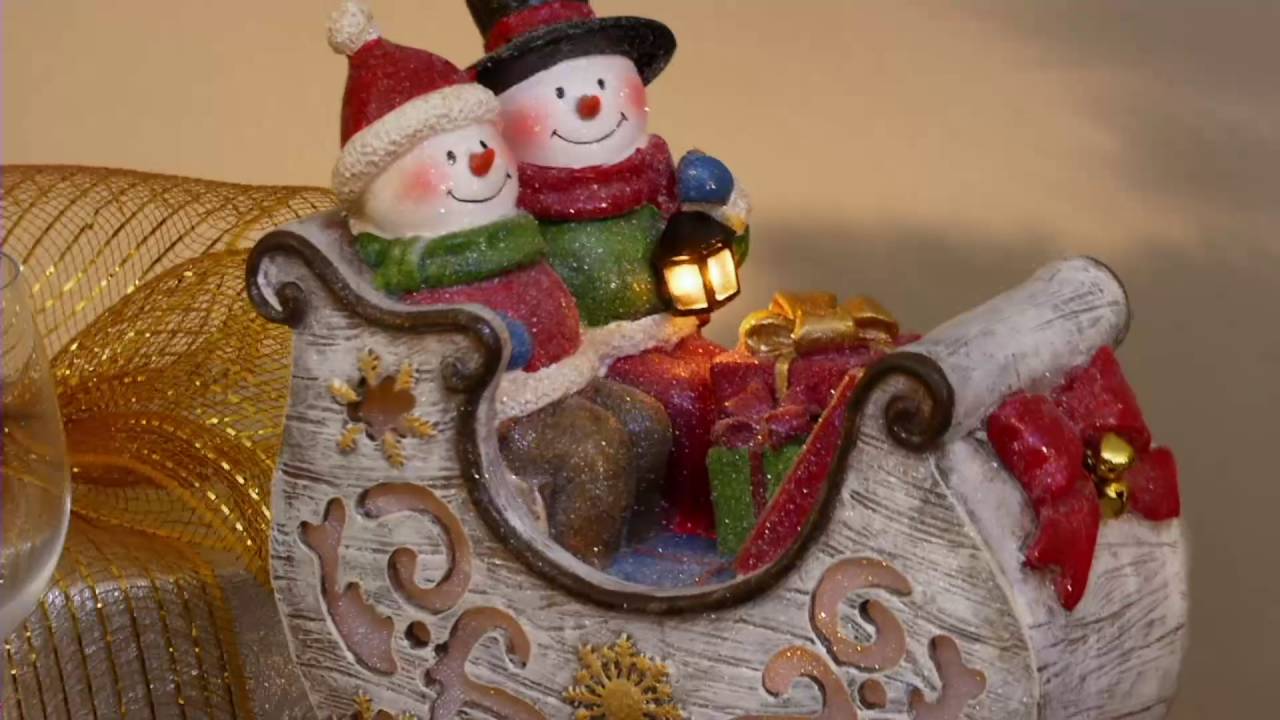 Kringle Express Rocking & Jingling Santa or Snowman Luminary on QVC ...