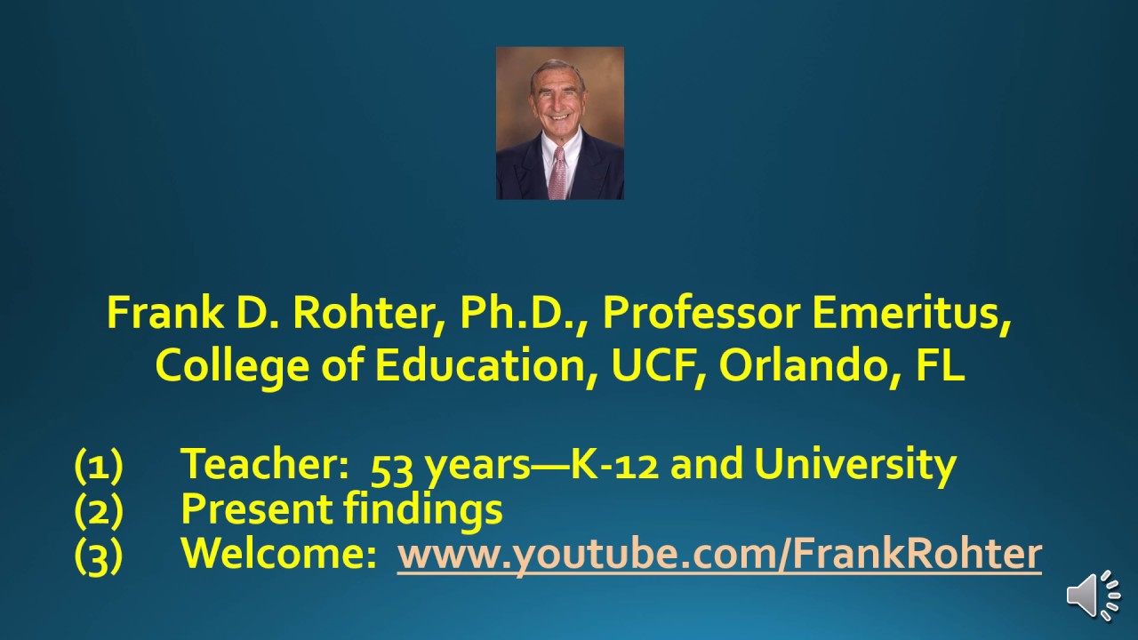 Frank Rohter Lecture #1 5 25 19 - YouTube