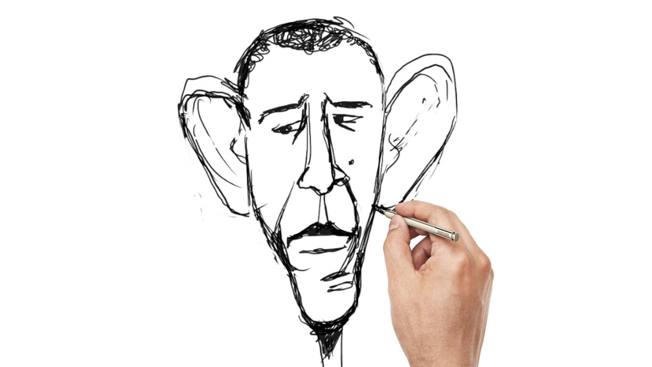 how to draw Barack Obama - YouTube
