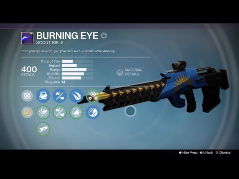 Destiny 1 Burning Eye Trials of Osiris legendary scout rifle drop ...