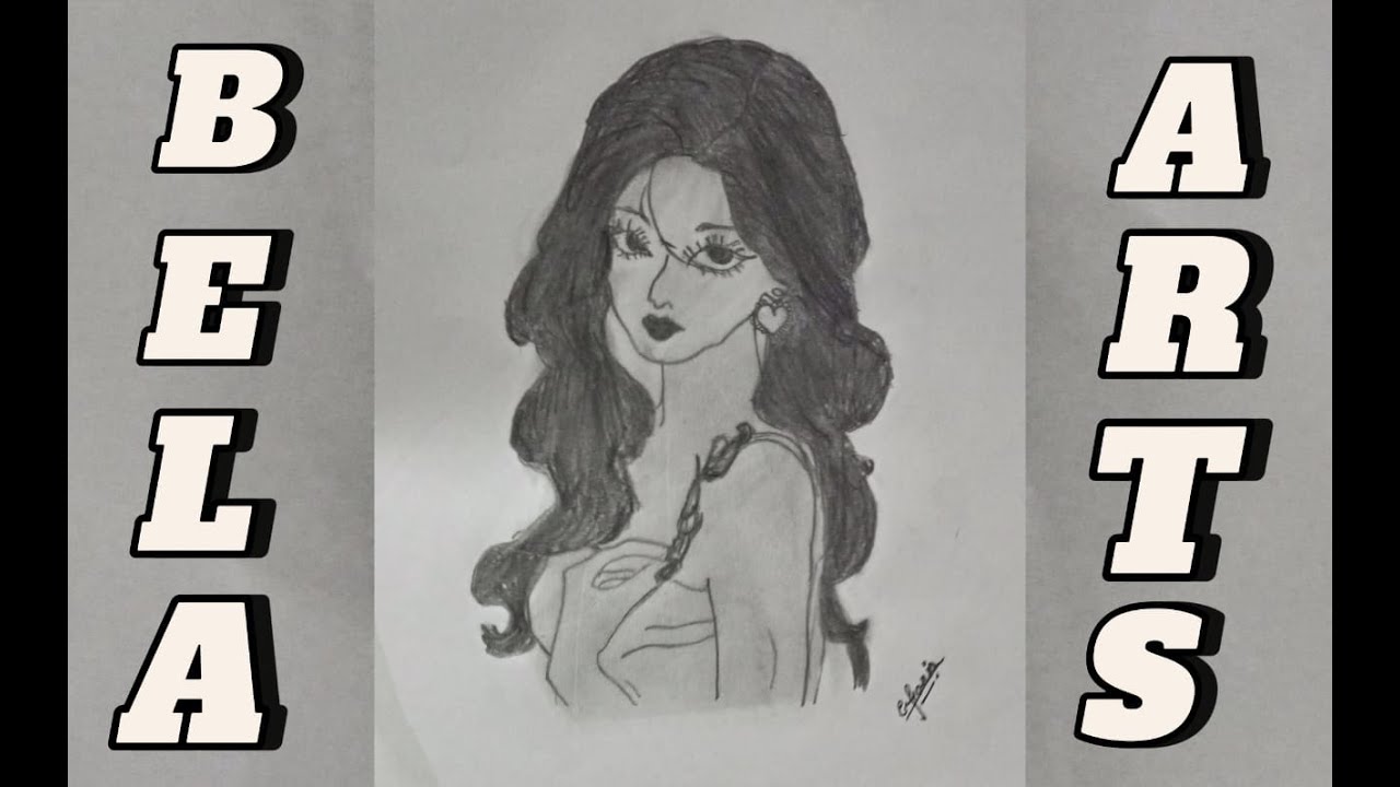 A Beautiful Young Girl Pencil Sketch / How To Draw Girl - YouTube