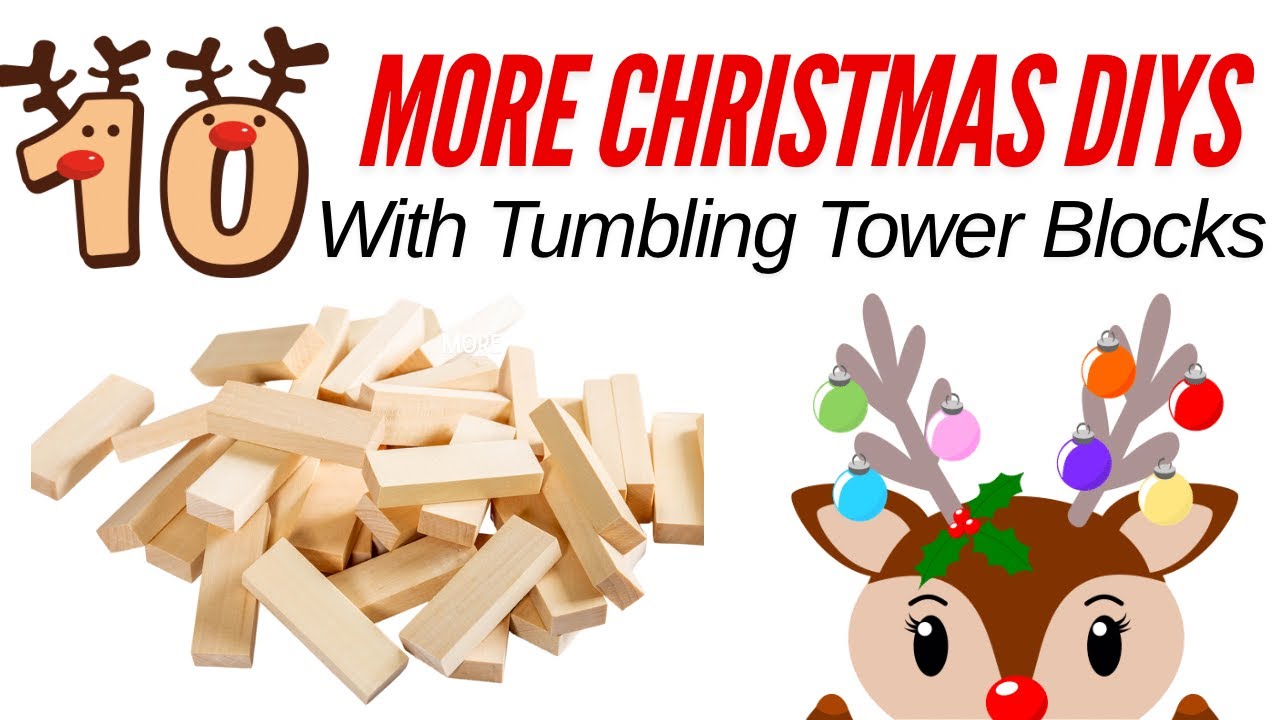 Dollar Tree Tumbling Tower Block Christmas DIYS That Will Brighten Your ...