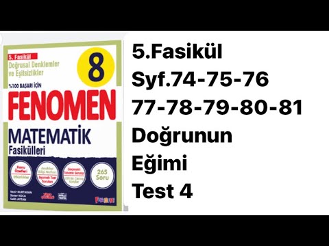 8.SINIF FENOMEN 5.FASİKÜL S.74-75-76-78-79-80-81 TEST 4